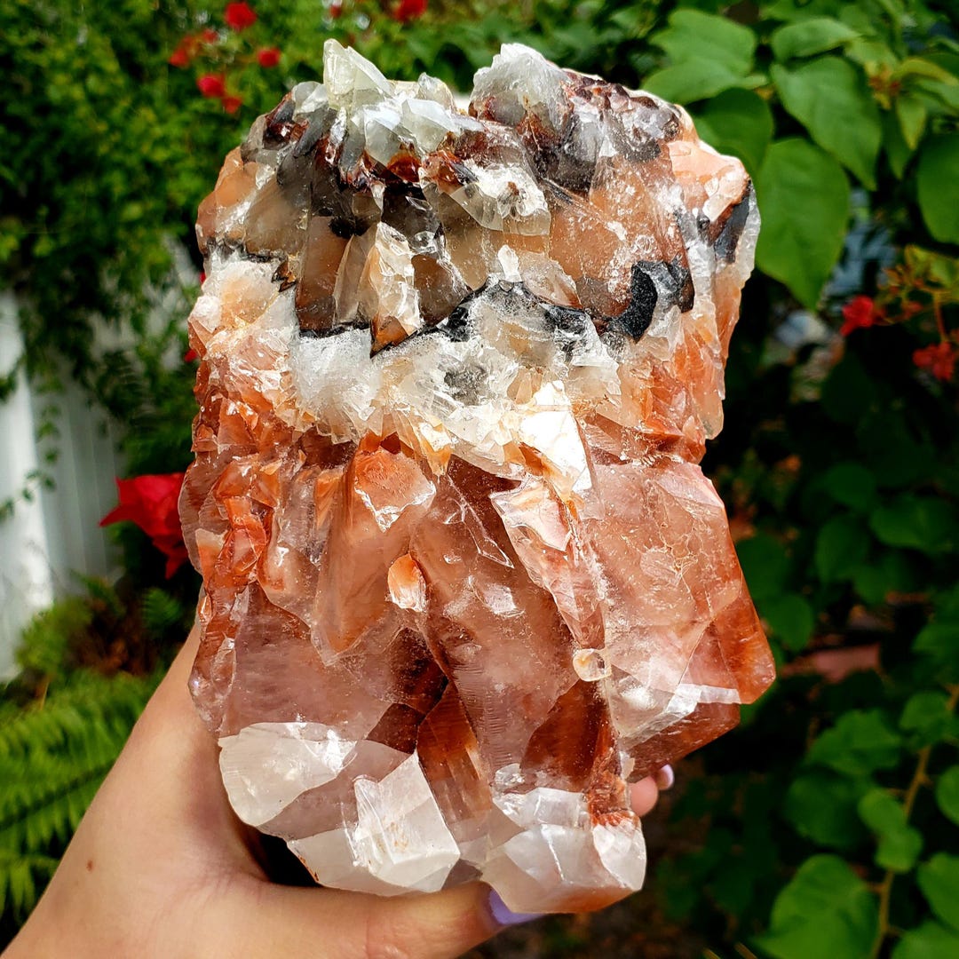 Tri Colored Calcite From Mexico - Large Raw Rough Crystal Healing ...