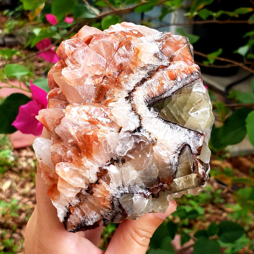 Tri Colored Calcite From Mexico Large Raw Rough Crystal Healing Natural ...