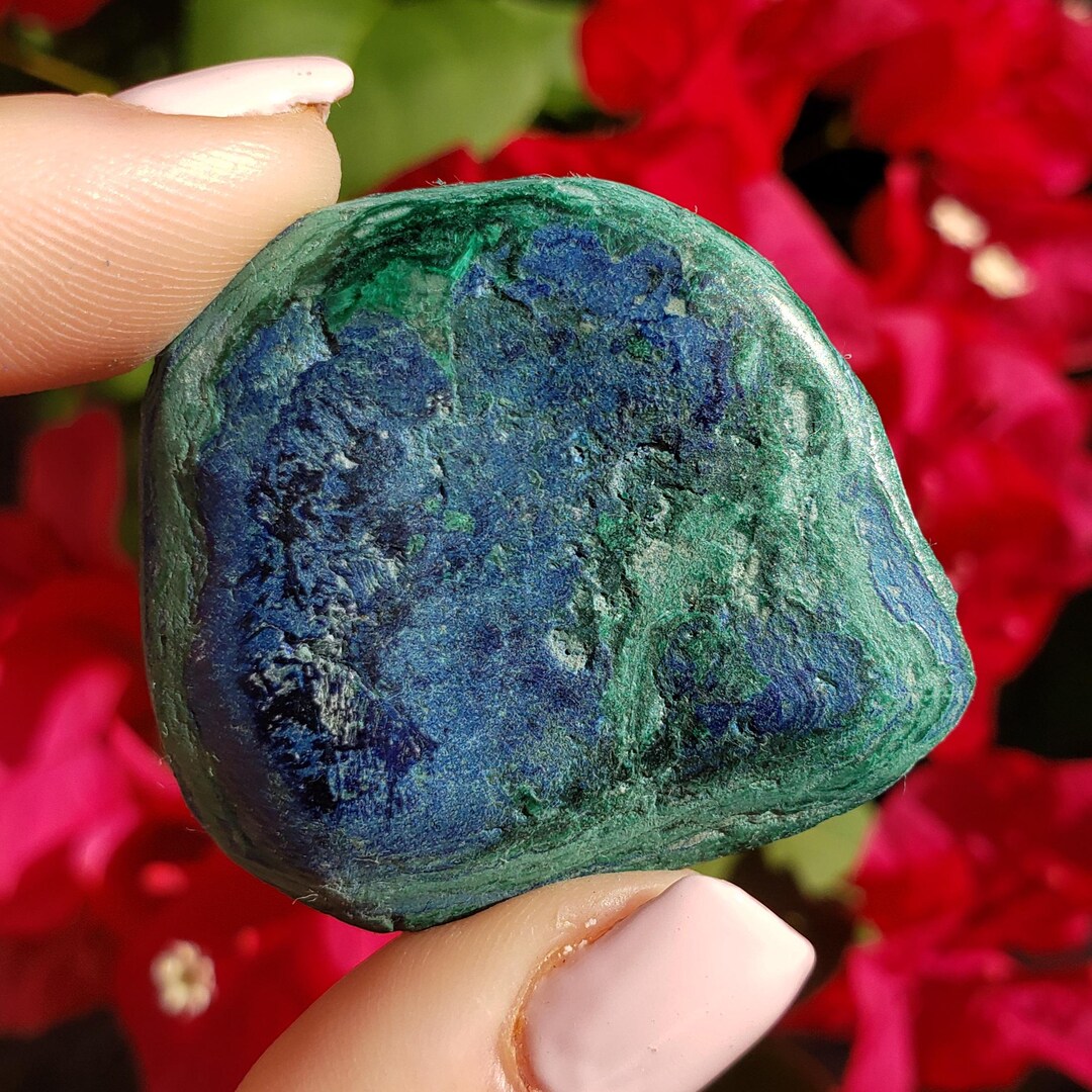 Azurite and Malachite Tumbled & Semi Polished Free Formed Crystal ...