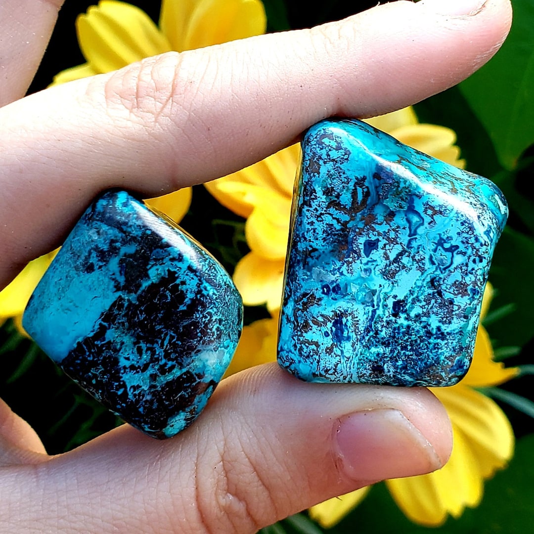 Shattuckite Tumbled & Hand Polished Natural Healing Crystal Gemstone ...