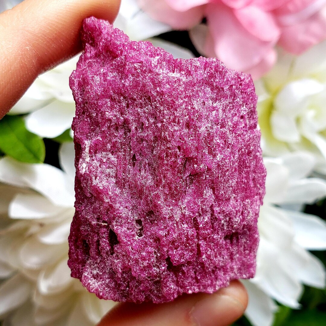 Red Honeycomb Ruby Corundum From Brazil - Raw Rough Free Form Crystal ...