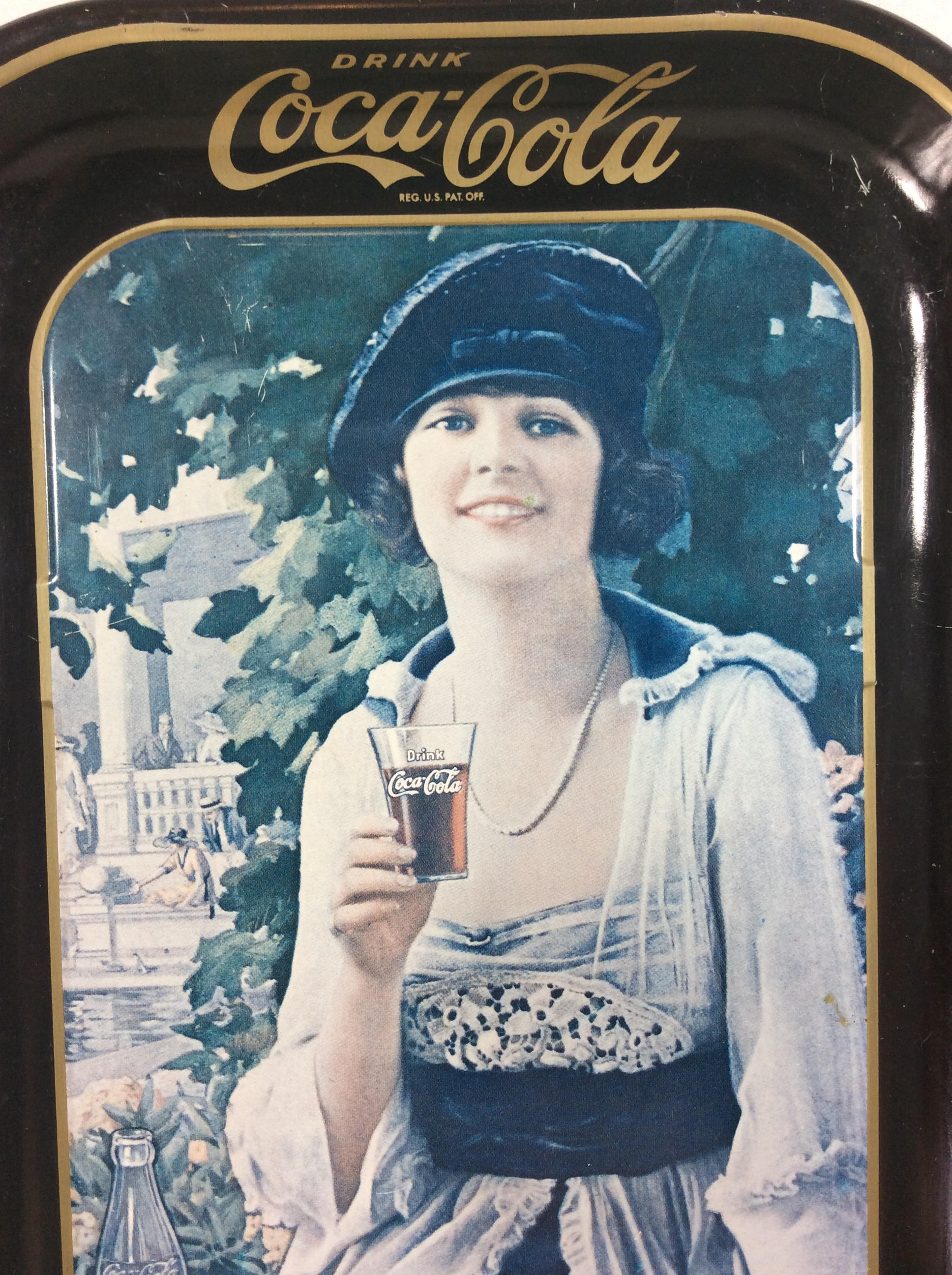 15% OFF! 1973 Reproduction of 1921 Coca Cola Tin Advertising Sign