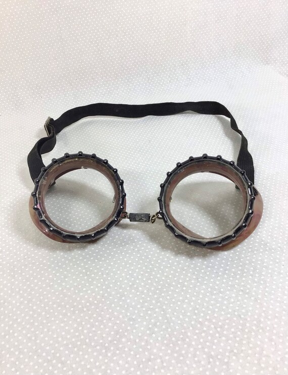 1940s Wilson Motorcycle Goggles with Mesh Sides and E… - Gem