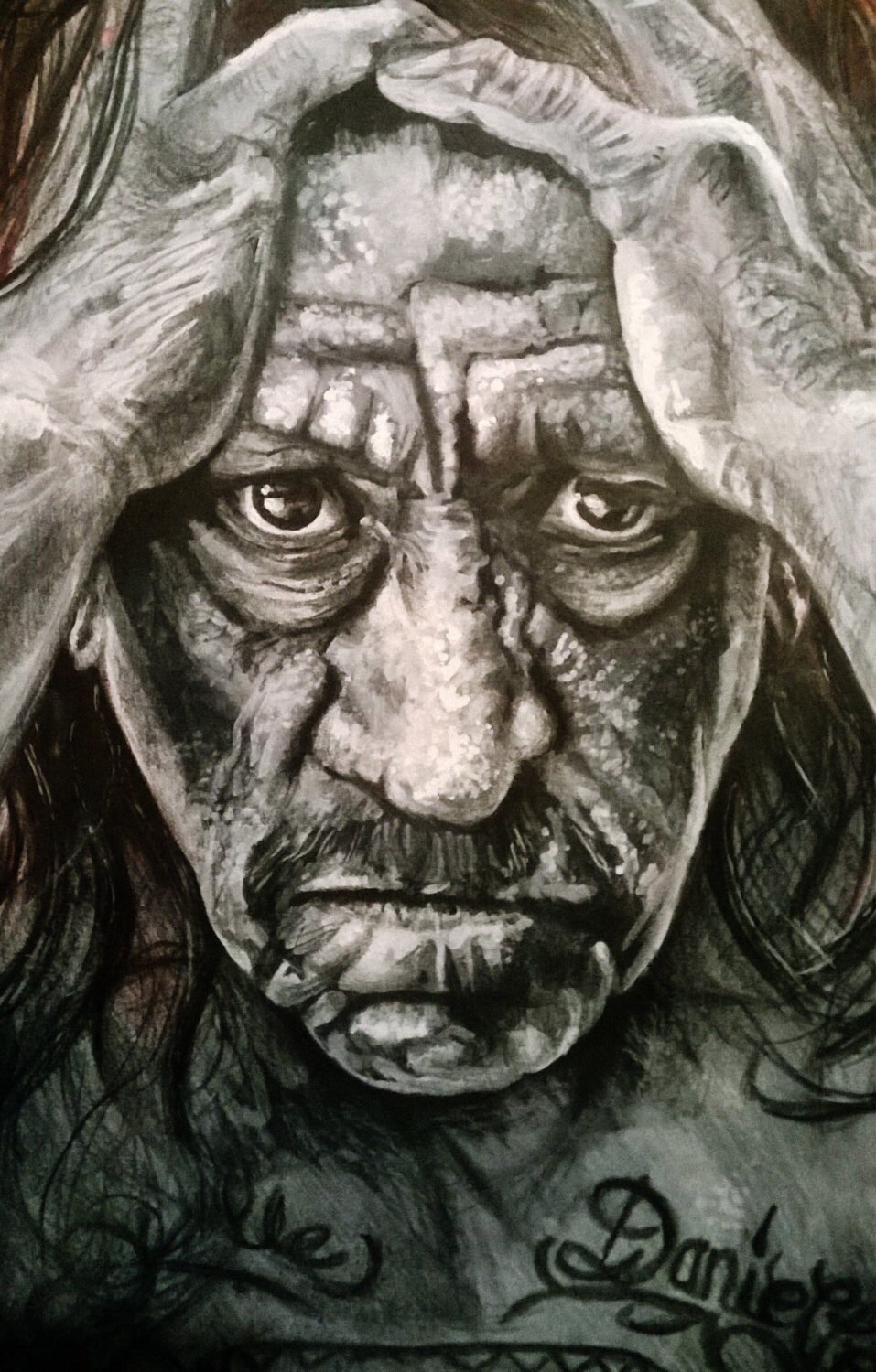 A3 Size Danny Trejo Portrait Drawing Original Fan wall art | Etsy