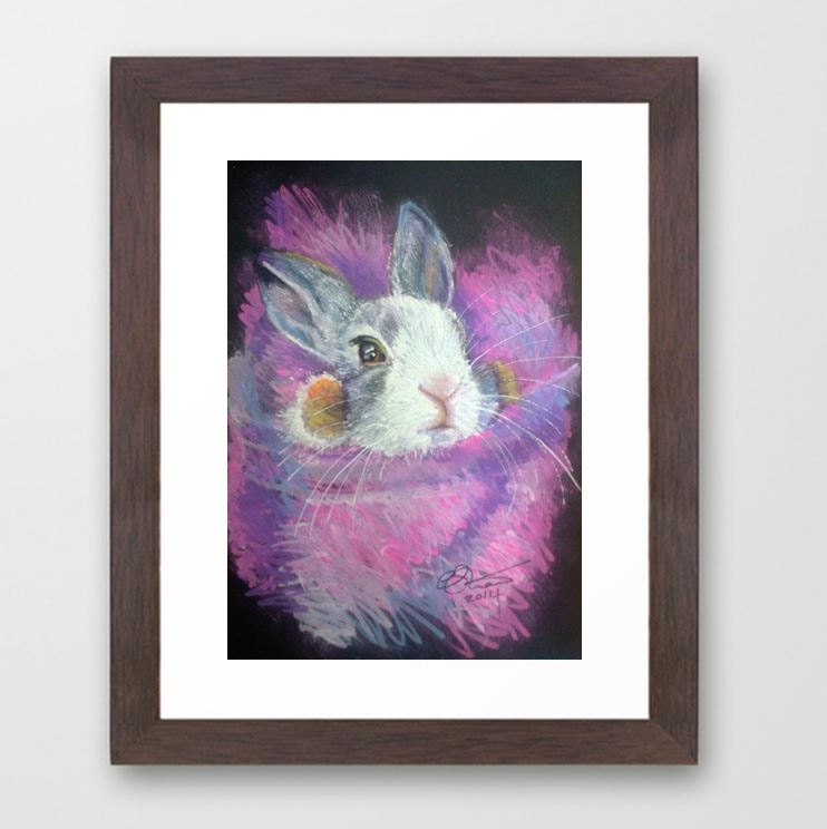 Little Easter Bunny Drawing A4 Original Artwork Perfect for | Etsy