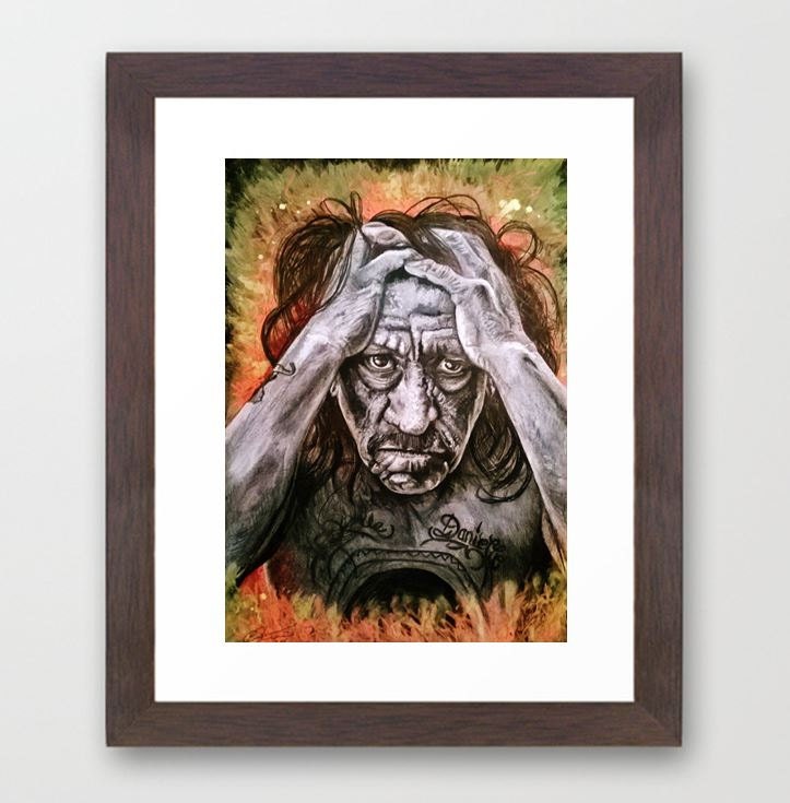 A3 Size Danny Trejo Portrait Drawing Original Fan wall art | Etsy