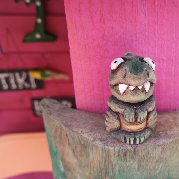 Hand Carved Painted and Finished Wooden Colin the Dinosaur - Etsy