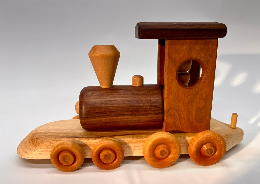 Train Engine Old Fashioned: Heirloom Wooden Toy Handmade Hardwood - Etsy