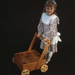 Cherry Wood Block Wagon: 100 Hardwood Unit Blocks, Learn to Walk Toy - Etsy