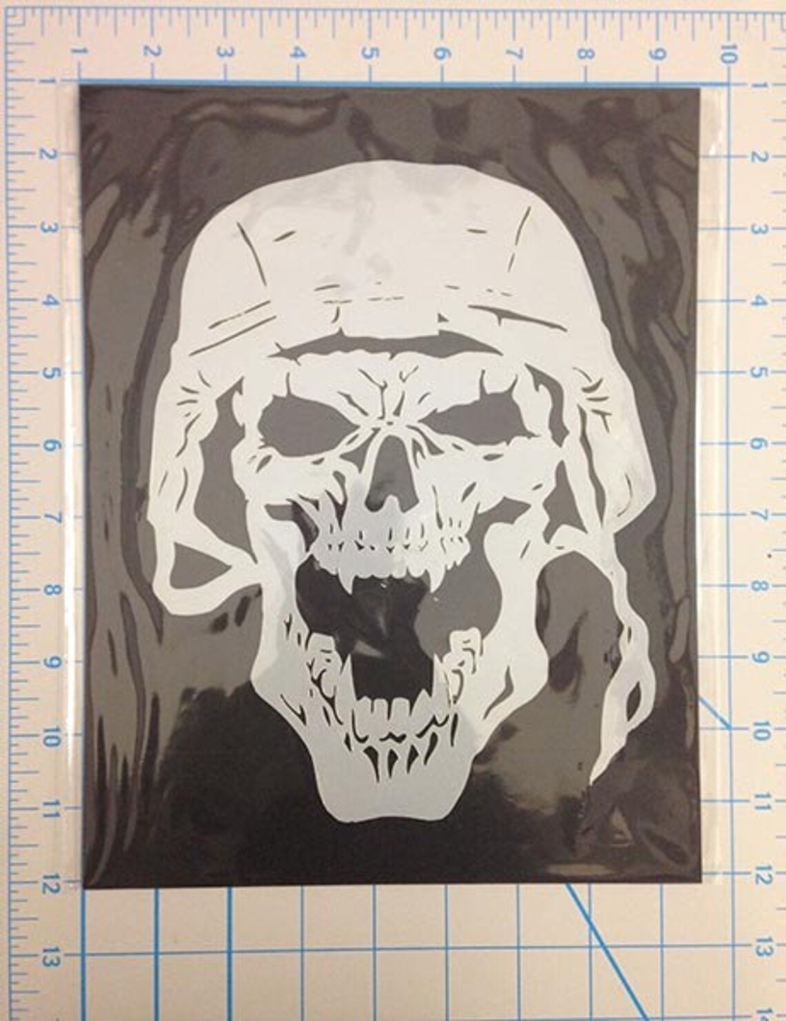 Evil Arm Skull Design Laser Cut Mylar Stencil Reusable for Airbrush Art ...