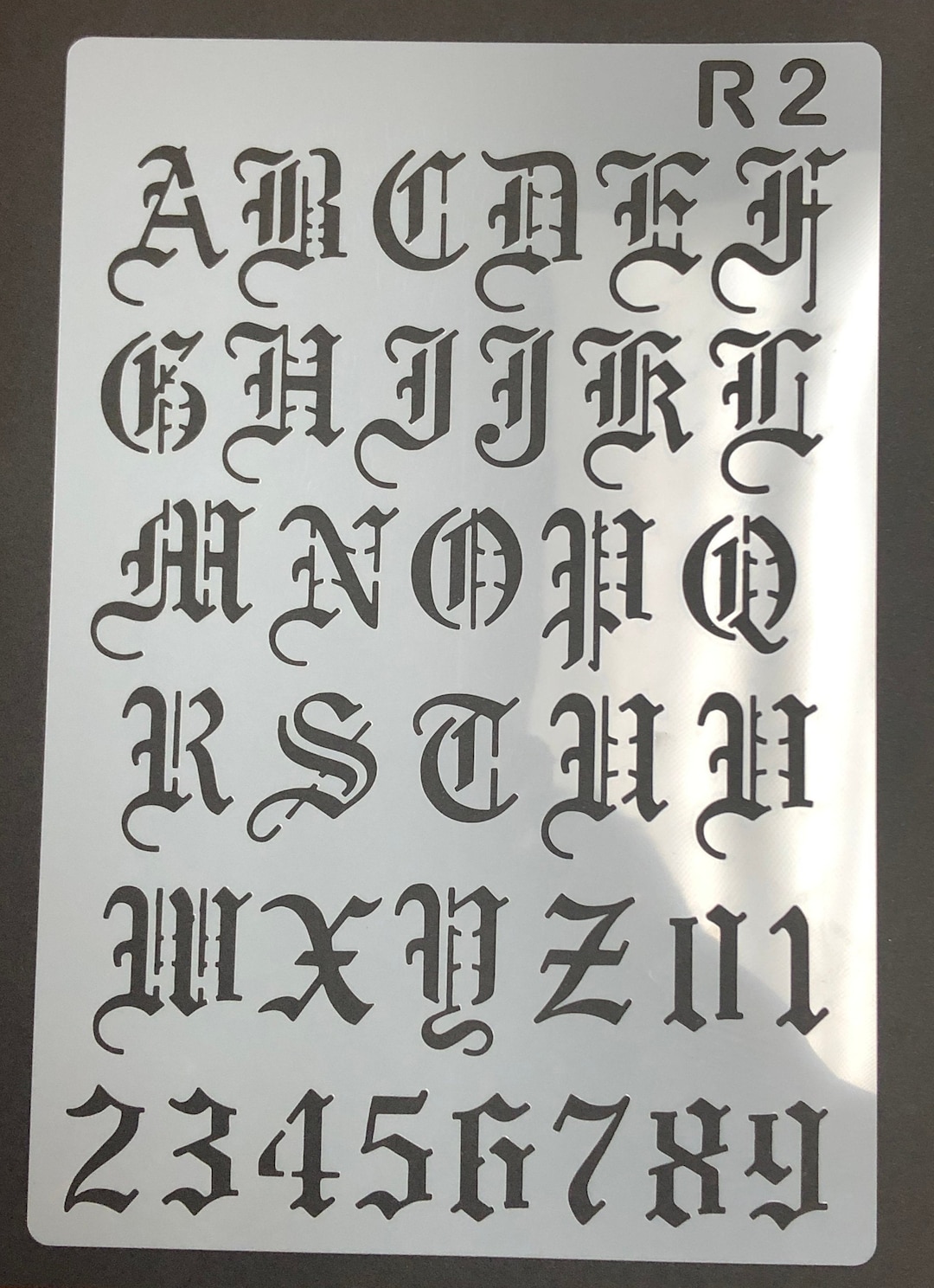 Old English Letter Set Laser Cut Stencil for Airbrush Design, Painting ...