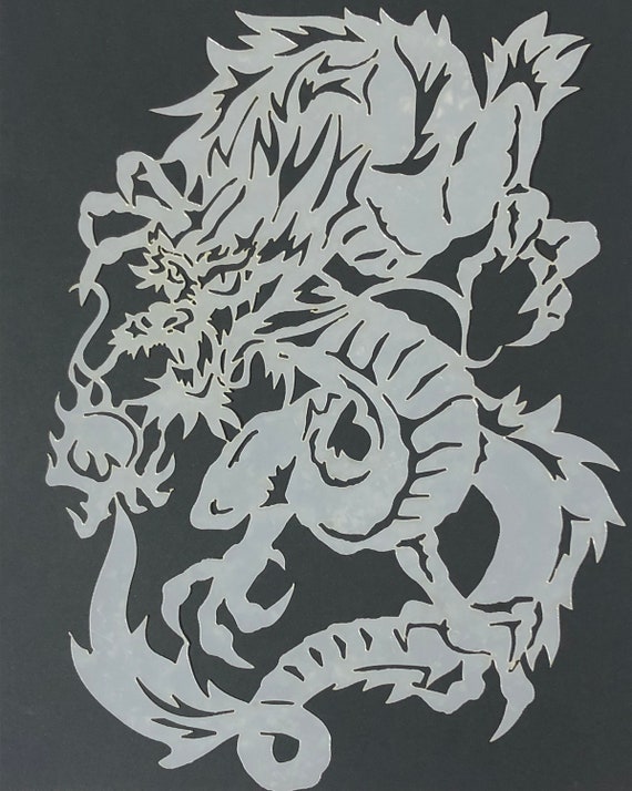 Dragon Design Reusable Stencil Laser Cut 10 Mils Mylar 2 - Etsy