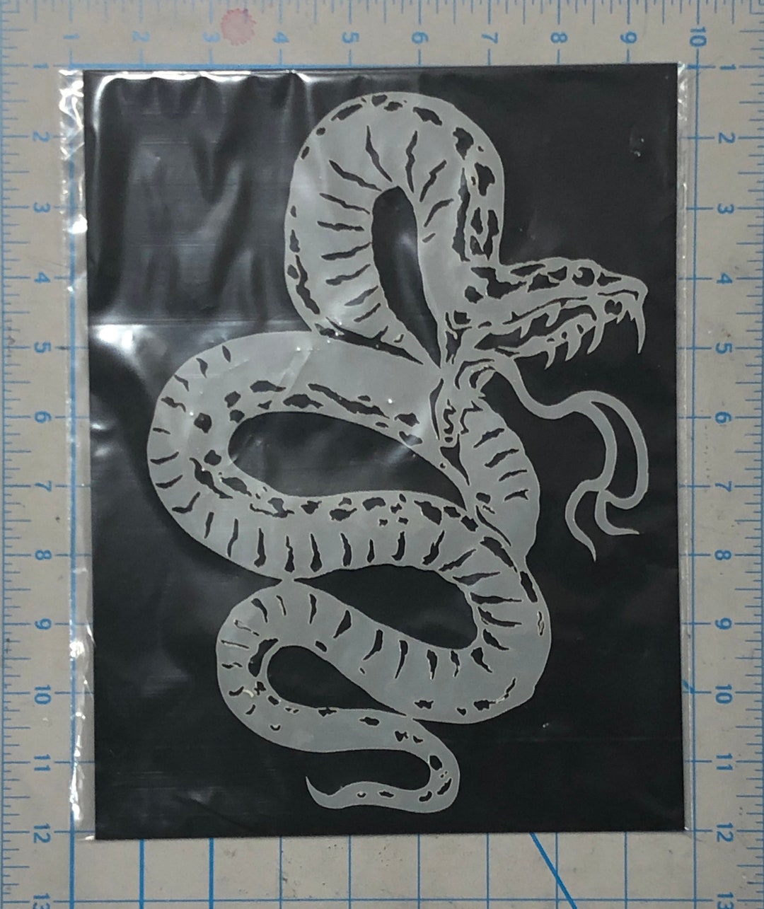 Laser Cut Snake Stencil Design 10 Mils Reusable Mylar for Airbrush ...