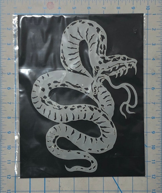 Laser Cut Snake Stencil Design 10 Mils Reusable Mylar for - Etsy