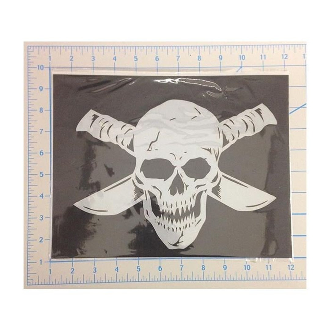 2 Layers Mylar Stencil Skull With Knives Design for Airbrush Painting ...