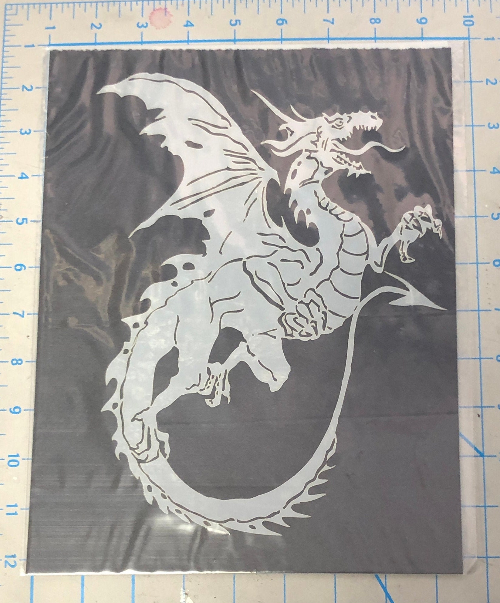 Laser Cut Mythical Dragon Stencil Design 10 Mils Reusable Mylar for ...