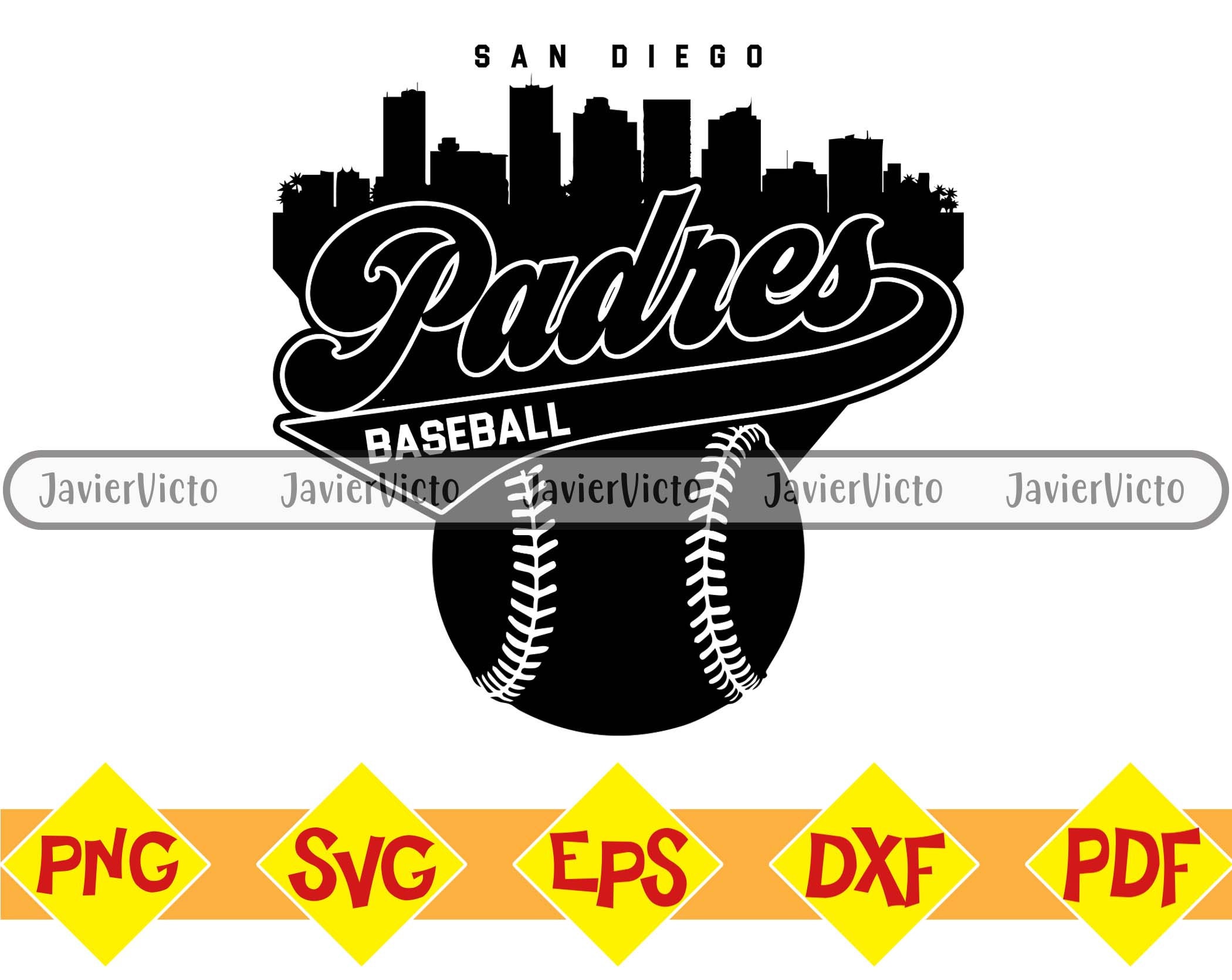 Padres SVG San Diego Skyline SVG Padres Baseball SVG Cricut | Etsy