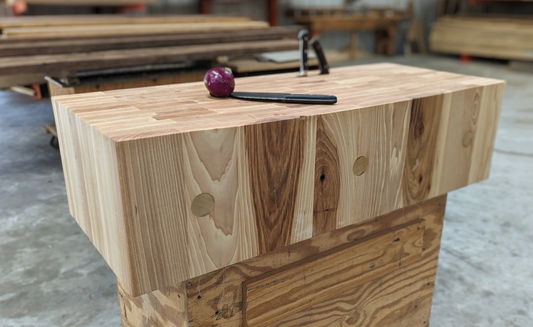 12" Thick Butcher Block for End of Kitchen Island - Etsy