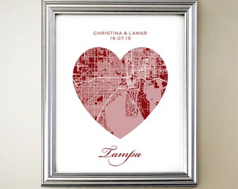 Indianapolis Heart Map | Etsy
