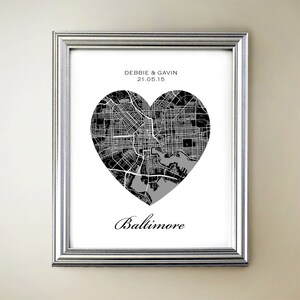 Baltimore Heart Map - Etsy