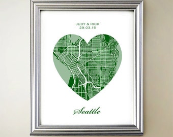 Seattle Skyline Heartbeat Vinyl Decal - Etsy