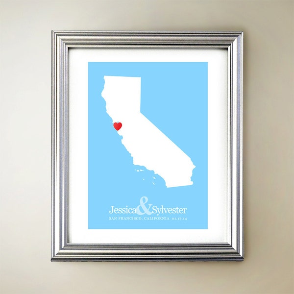 Heart Map Art - Etsy