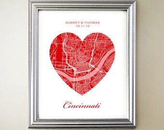 University of Cincinnati Map Art - Etsy