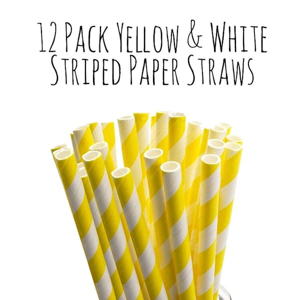 Striped Straws - Etsy
