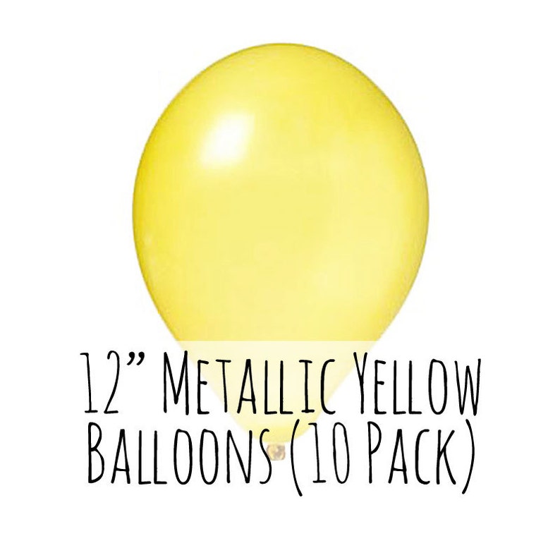 12 Metallic Yellow Balloons 12 Inch Metallic Yellow - Etsy