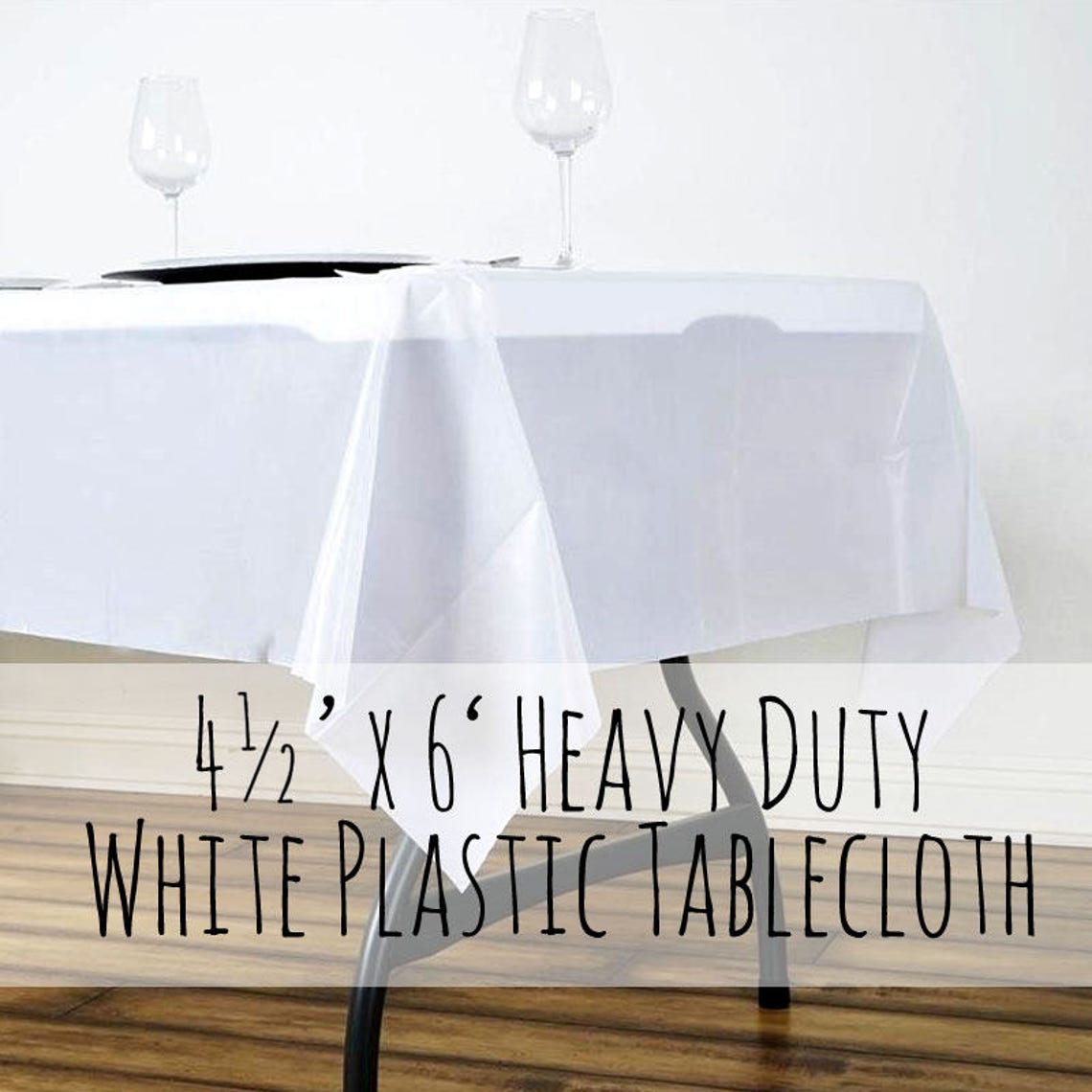 Heavy Duty Disposable Plastic White Tablecloth White Banquet - Etsy
