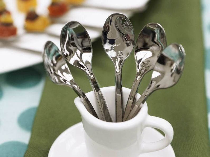 Disposable Silver Coffee Spoons Plastic Teaspoon Plastic - Etsy