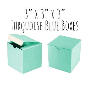 Robin's Egg Blue Boxes 3 X 3 X 3" Square, 25 to 50 Pack of Wedding ...