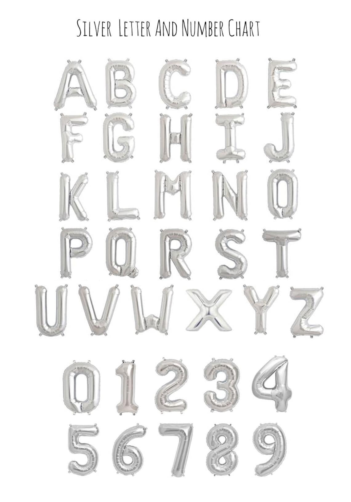 16 Silver Letter Balloons 16 Inch Metallic Silver Foil | Etsy