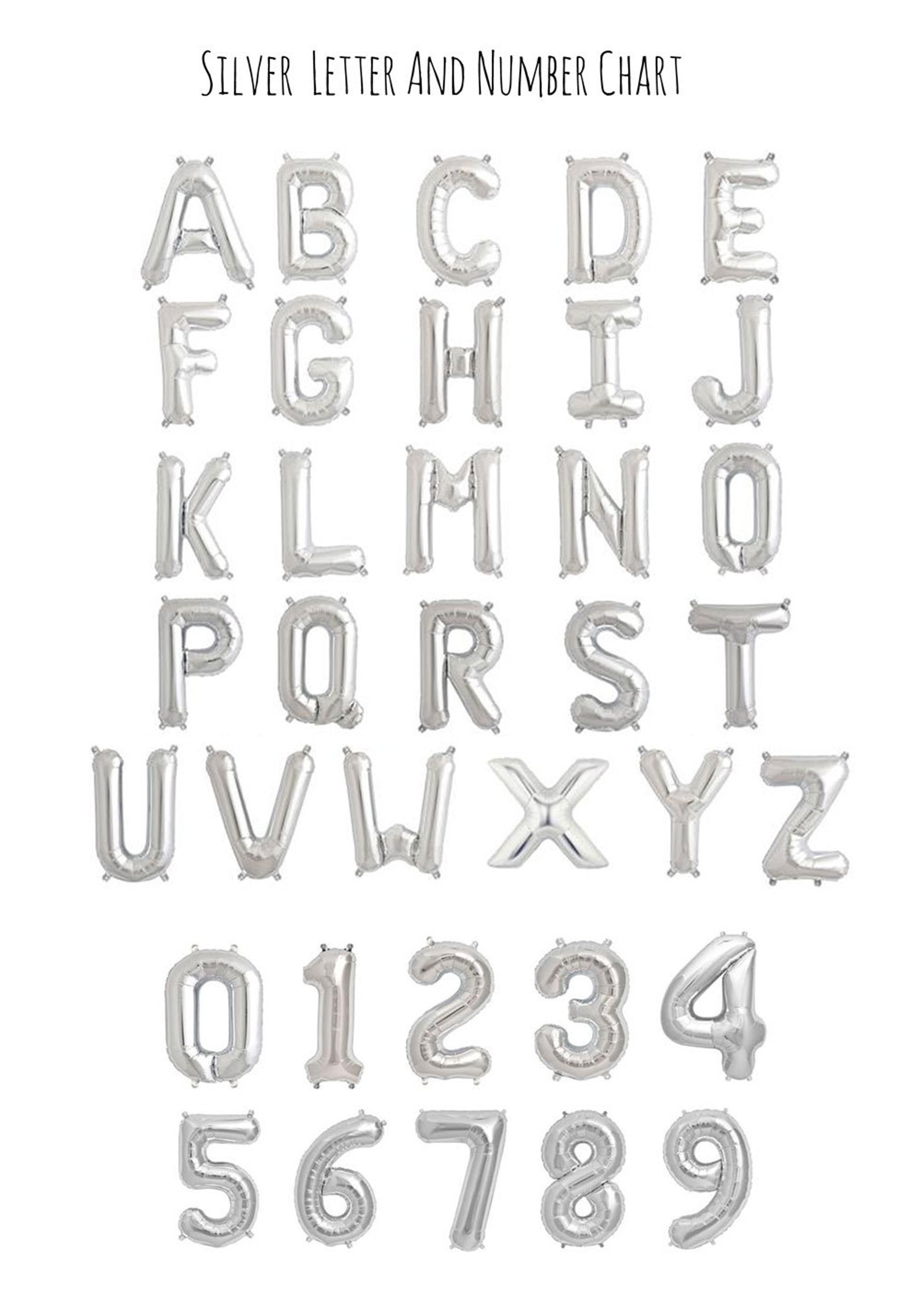 16 Silver Letter Balloons 16 Inch Metallic Silver Foil | Etsy