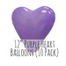 12 Heart Shaped Purple Balloons 12 Inch Purple Heart | Etsy