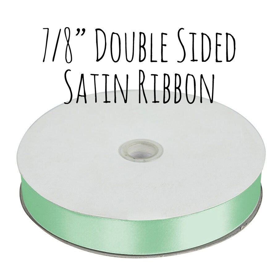Mint Green Ribbon Satin Ribbon 7/8 Ribbon Grosgrain | Etsy