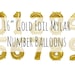 16 Gold Number Balloons, 16 Inch Shiny Foil Mylar Balloons, Pick Your ...