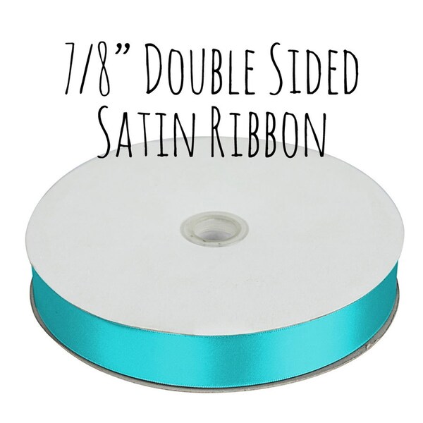 Aqua Satin Ribbon - Etsy