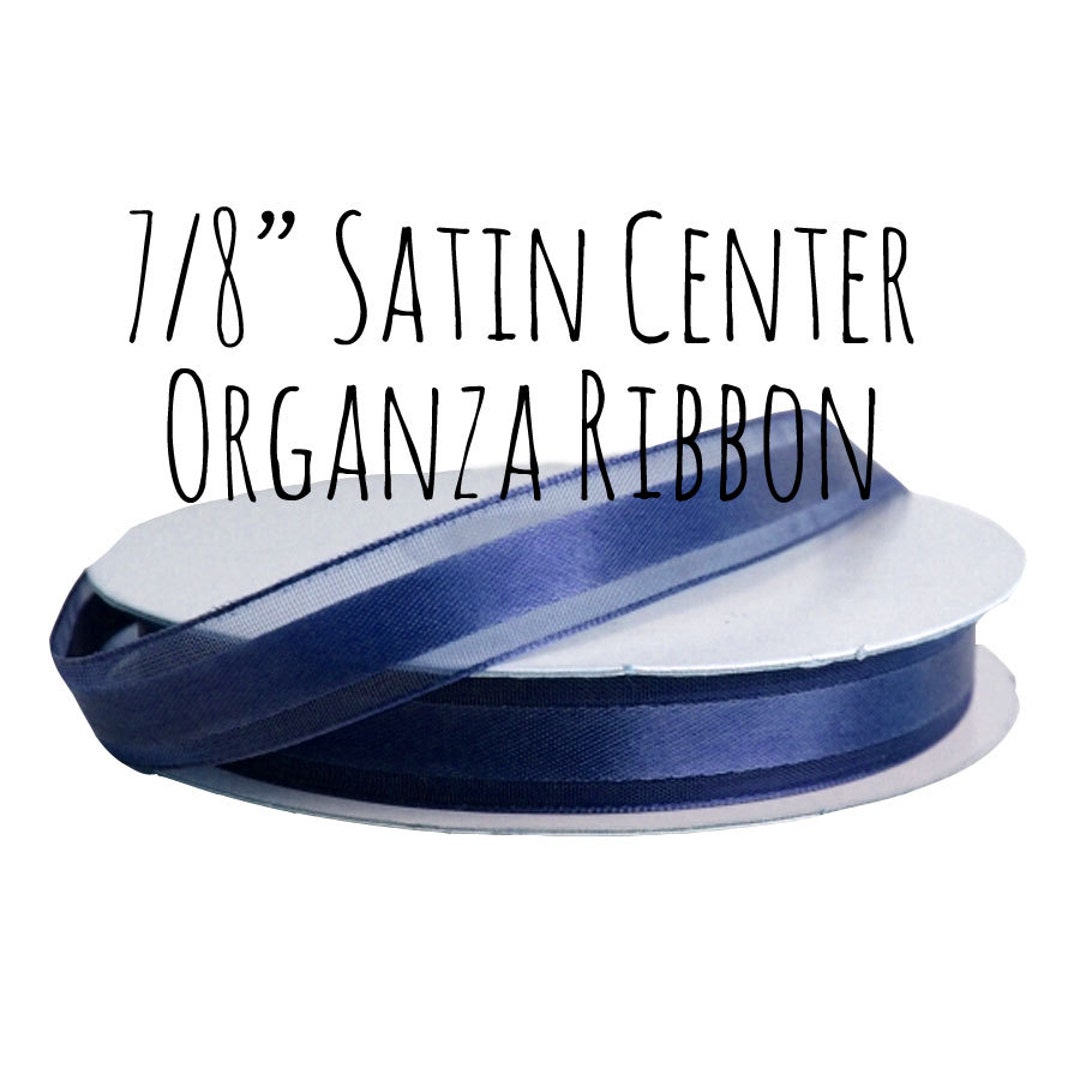 Navy Blue Ribbon, Indigo Blue Satin Ribbon, 7/8" Ribbon, Dark Blue ...