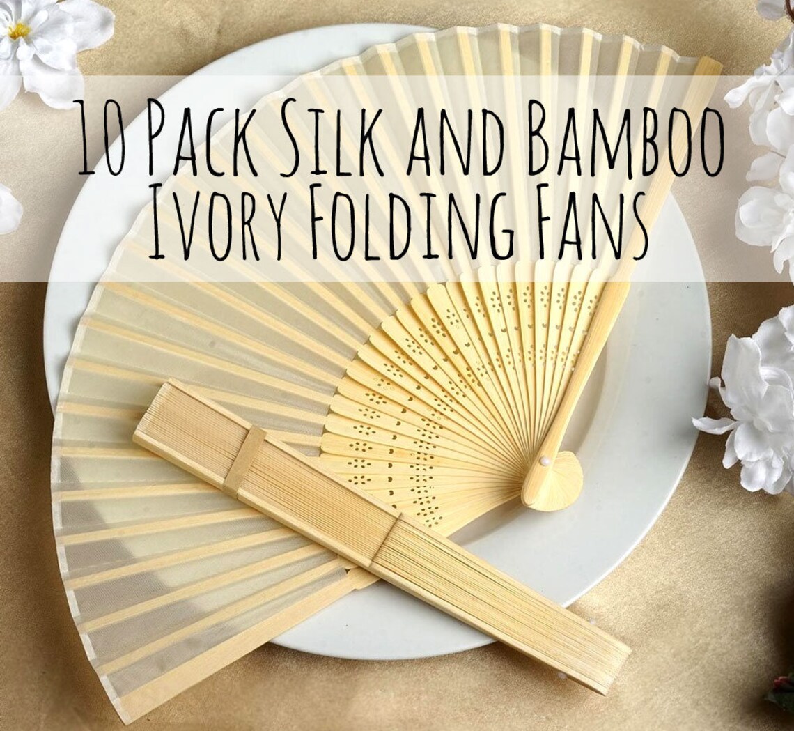 Bamboo and Silk Folding Fans Hand Fans Bulk Folding Fans - Etsy