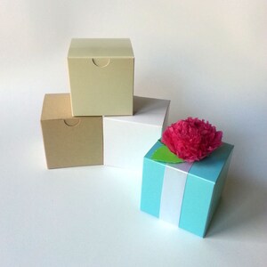 Ivory Boxes 3 X 3 X 3", Ecru, 5 to 20 Pack of Wedding Favor Boxes, Gift ...