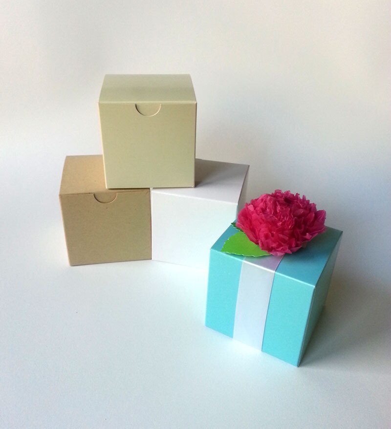 Ivory Boxes 3 X 3 X 3 Ecru 5 to 20 Pack of Wedding - Etsy