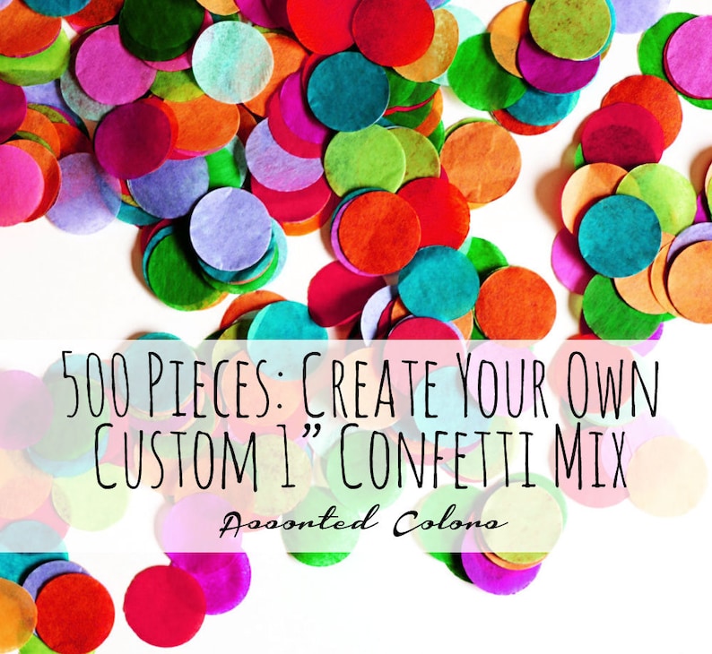 One Inch Tissue Paper Confetti Mix Custom Confetti Mint | Etsy