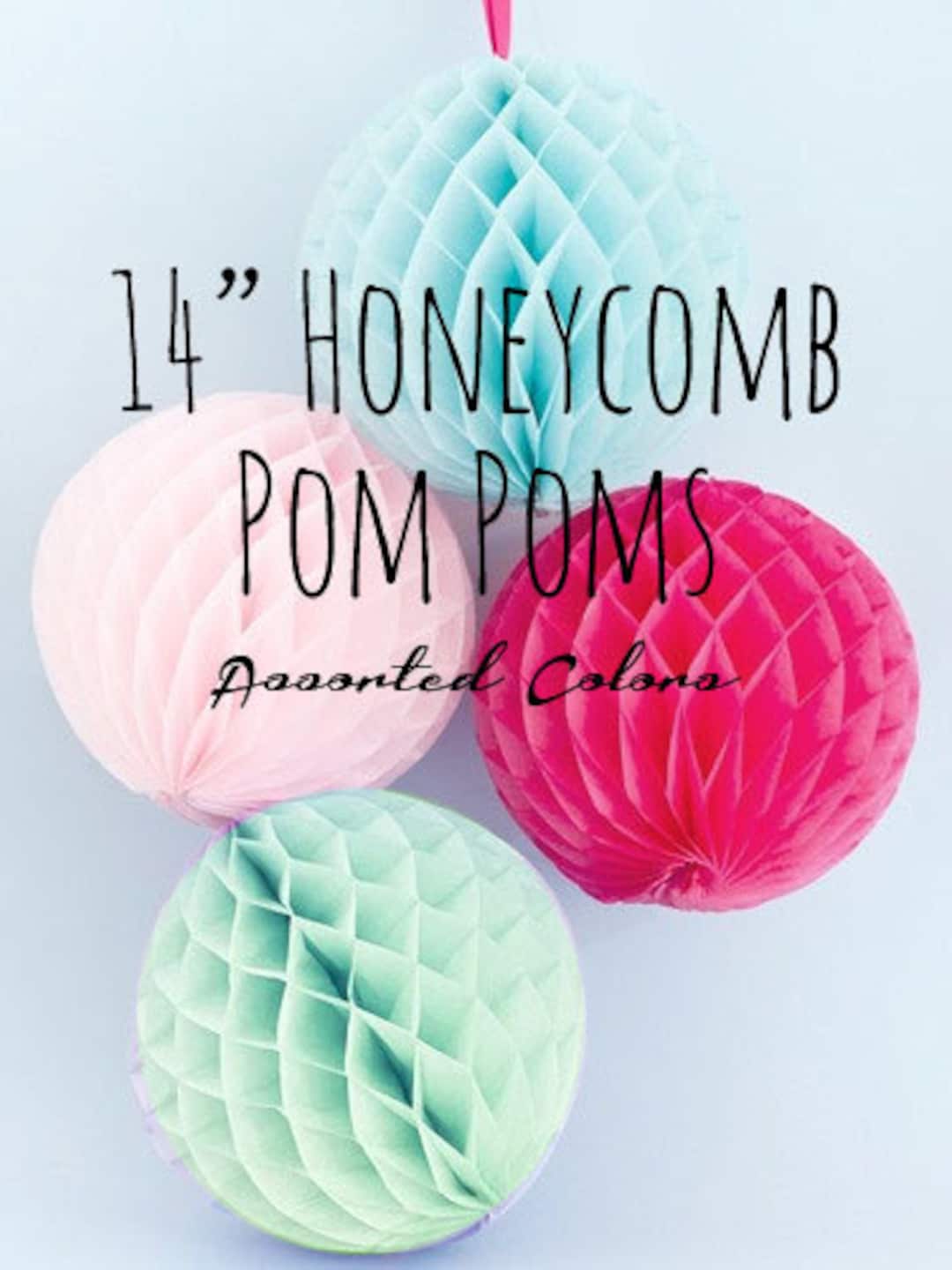 14" Honeycomb Pom Pom, 14 Inch Pom Poms Balls, 35 Cm, Party Supply, DIY ...
