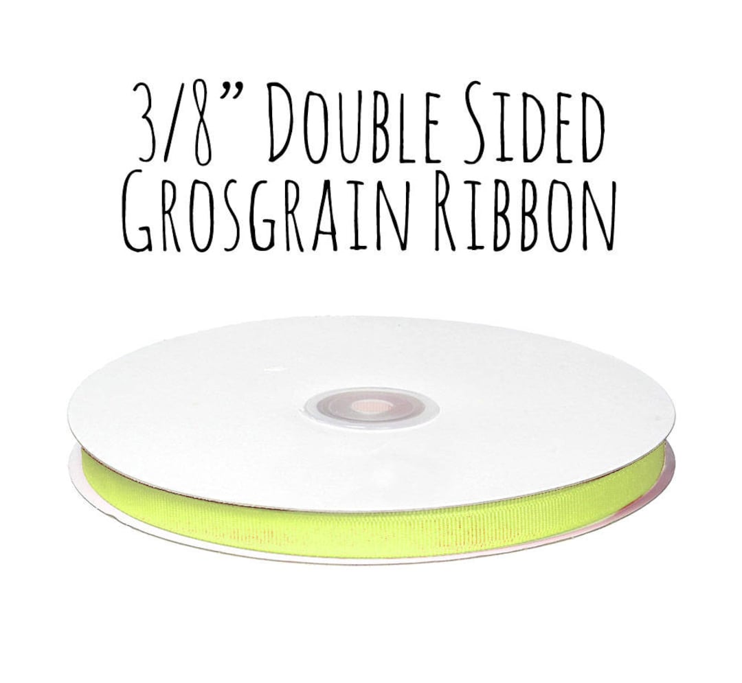 Solid Lime Green Ribbon, Apple Green Grosgrain Ribbon, 3/8" Ribbon ...