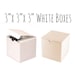White Boxes 3 X 3 X 3 Square, 5 to 20 Wedding Favor Boxes, Gift Box ...