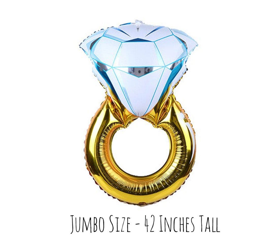 42" Engagement Ring Foil Mylar Balloon, Wedding Ring, Bachelorette ...