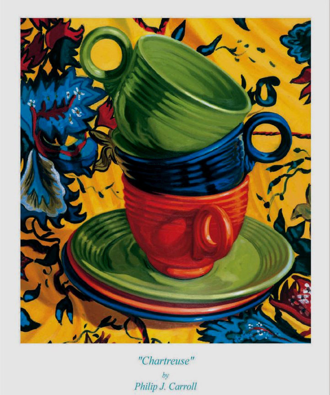 Chartreuse, A Poster of Original Painting in Oil - Etsy