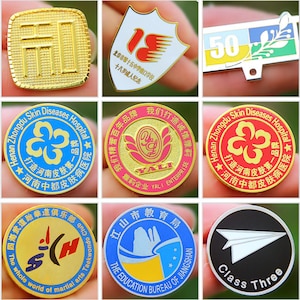 50 Custom Enamel Pins, Custom Label Pin Badge, Hard Enamel Pin Badge ...