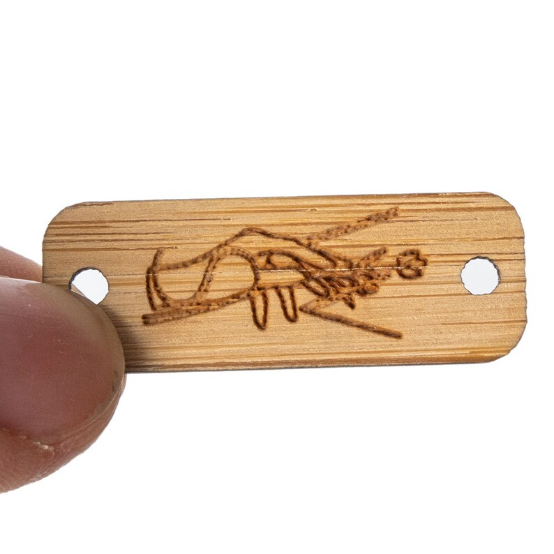 500 Wooden Tags, Custom Wooden Labels, Clothing Labels, Wood Labels for ...